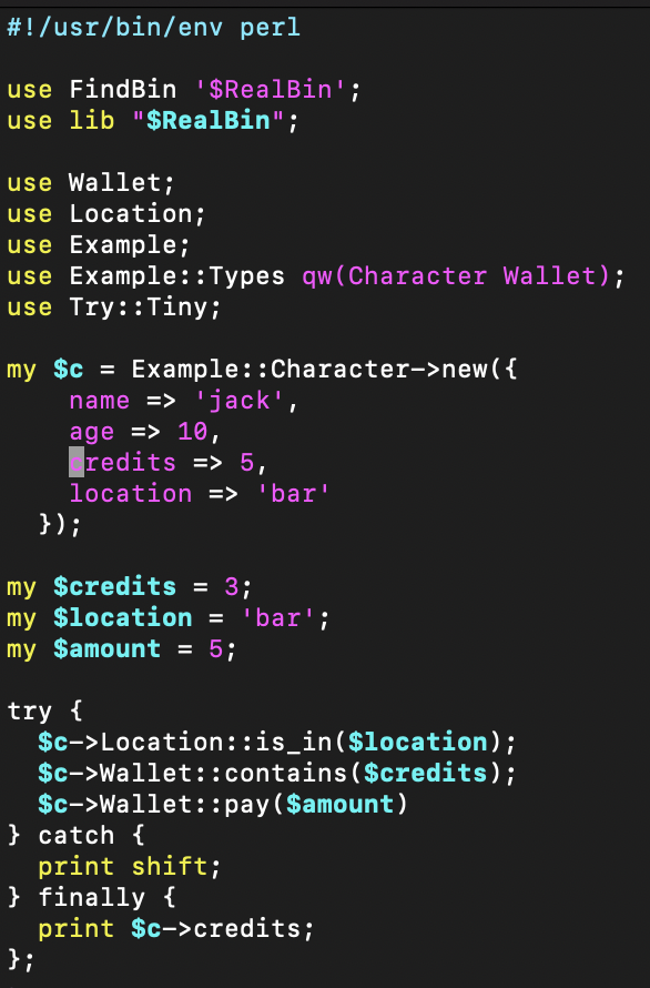 Subject Verb Object notation; declarative Perl without the framework | Jesse Shy [blogs.perl.org]